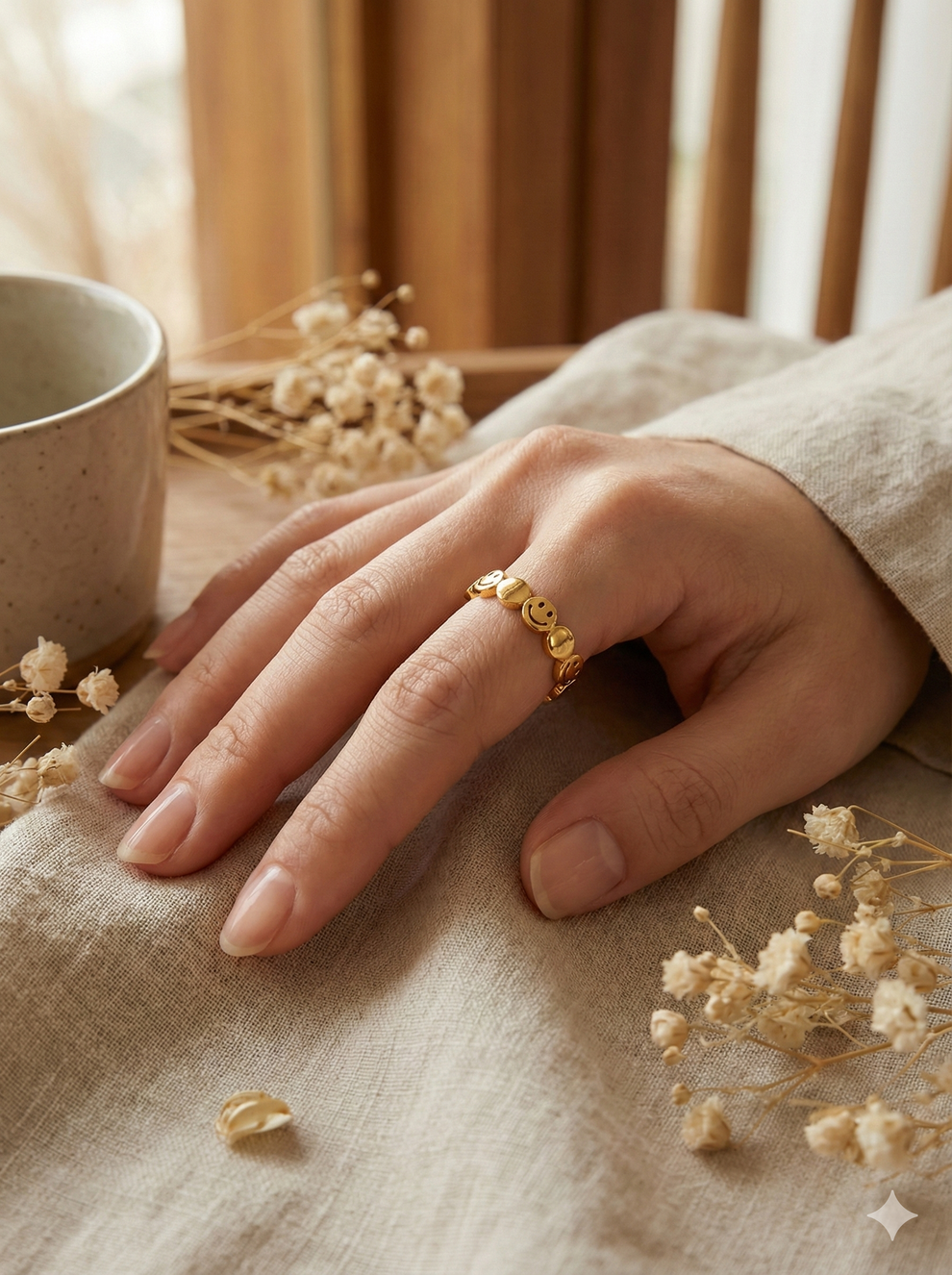 Smiley Luxe Band Rings (Adjustable) – Bling Bae
